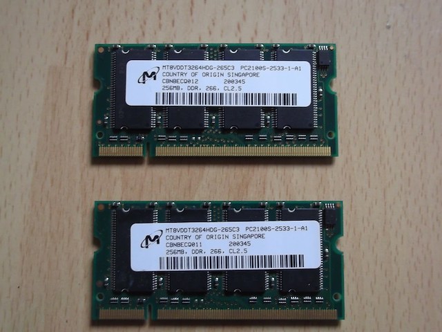SODIMM DDR 512MB za laptop PC2100S