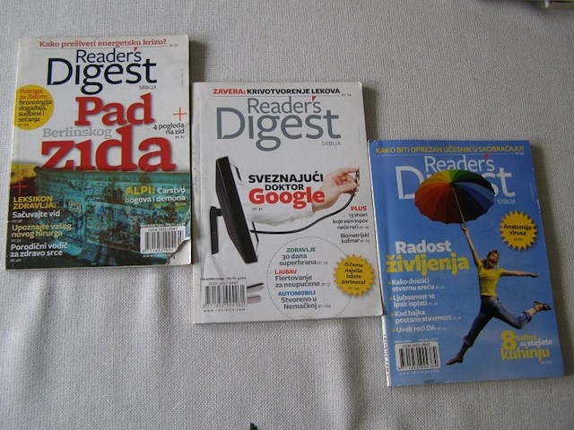 Readers Digest 11,12, (2009), 01 (2010)