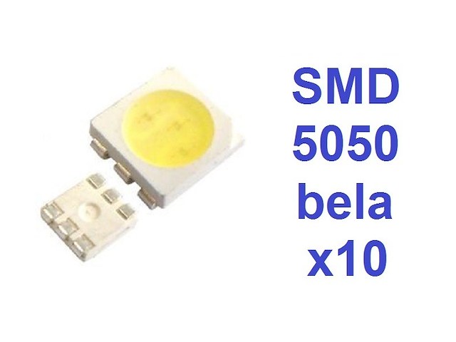 LED dioda 5050 - bela - SMD - 10 komada