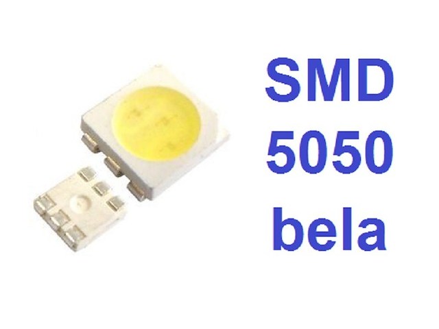 LED dioda 5050 - bela - SMD