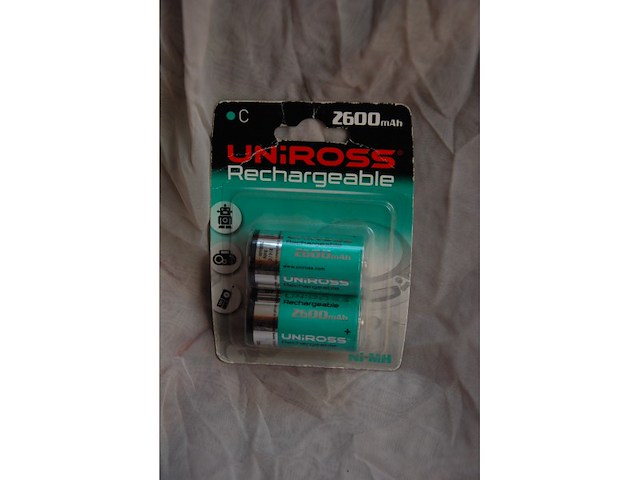 UNIROSS PUNJIVE BATERIJE  R14  2600mAH