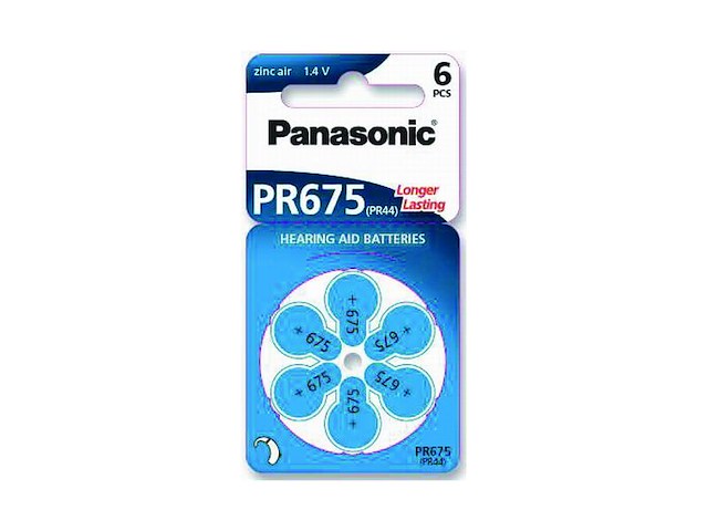Baterija za slušni aparat Panasonic PR675