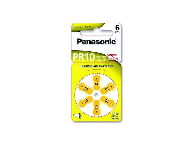 Baterija za slušni aparat Panasonic PR10