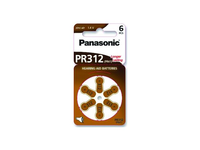 Baterija za slušni aparat Panasonic PR312