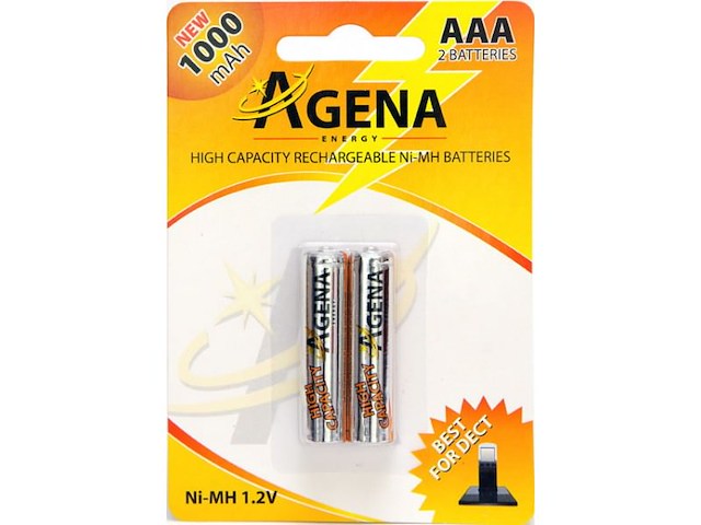 Baterije Agena R03 AAA punjive 1000mAh B2