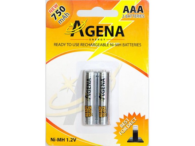 Baterije Agena R03 AAA punjive 750mAh B2
