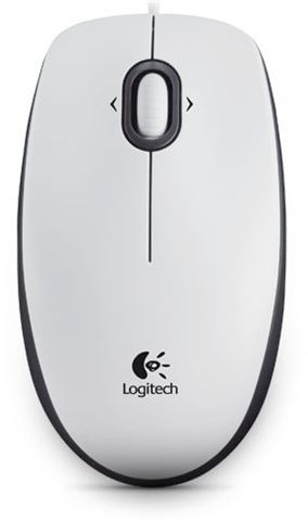 MIÅ  LOGITECH B100 Optical USB Mouse OEM White 910-003360