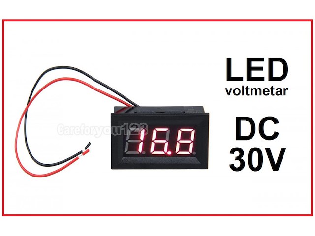 Voltmetar DC 3.2 - 30 V crveni displej