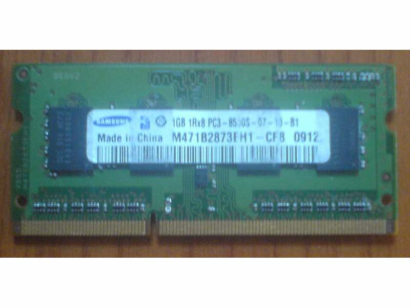 Samsung SODIMM DDR3 1GB memorija za laptop + GARANCIJA!