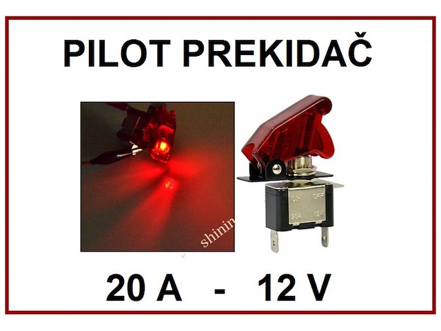 Pilot prekidac - CRVENI - 20A