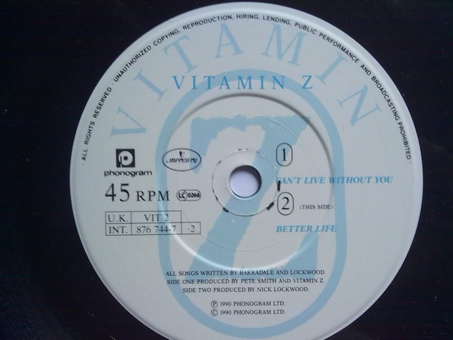 Vitamin Z - Can`t Live Without You