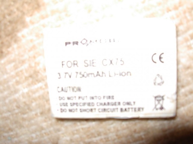 Baterija za mobilni Li - ion za SIE CX75