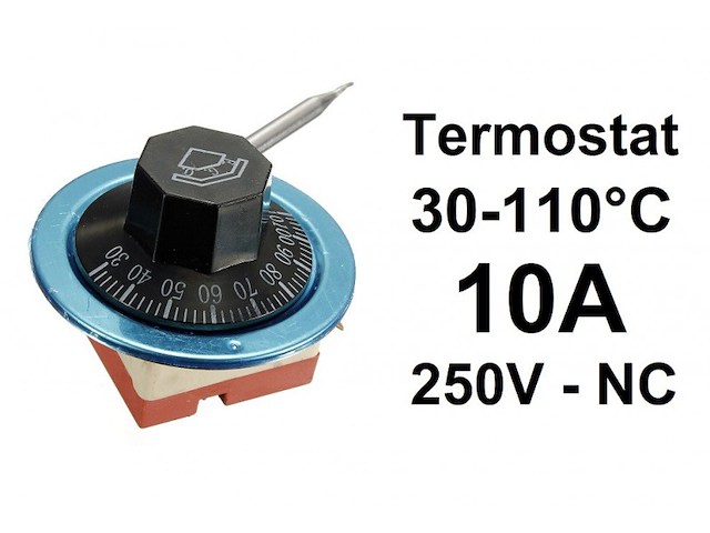 Termostat - 30-110°C 10A - 250V - NC