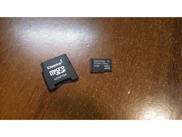 ScanDisk SDHC kartica 4 GB +MicroSD adapter +GARANCIJA
