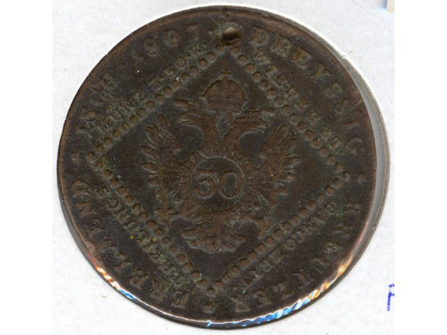 Austrija 30 kreuzer 1807 B