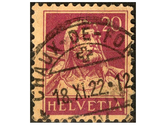 kt950c,  1921-34. Helvetia Mi165x(-o-)1/10