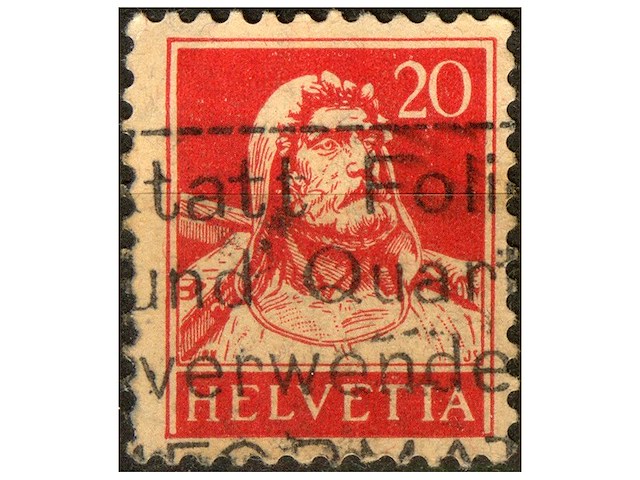 kt950b,  mart.1925. Helvetia Mi206x(-o-)1/11