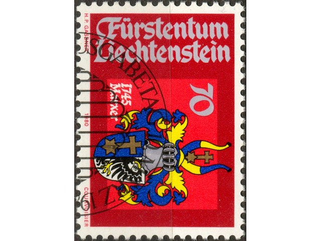 kt934b,  10. mart.1980. FLiechtenstein Mi744 -o- 1/4