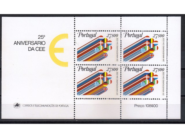 Portugal,25 god CEE 1982.,blok,čisto