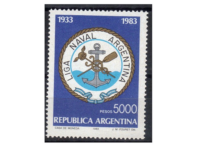 Argentina,50 god `Liga NAVAL` 1983.,čisto