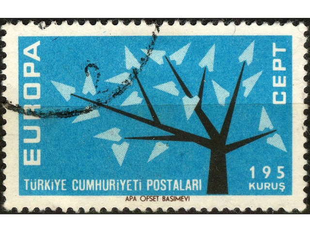kt815l,  17. sept.1962. PTuerkiye Mi1845(-o-)F1/3