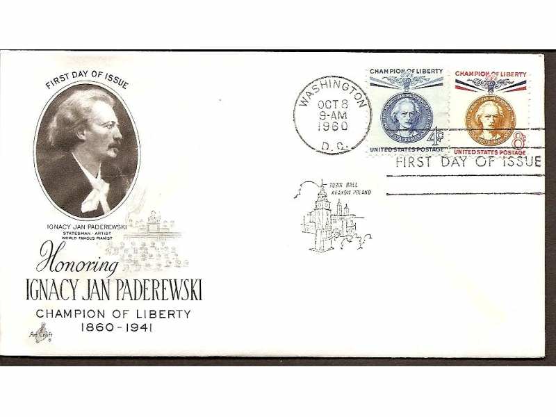 USA, 1960, Ignacy Jan Paderewski, FDC