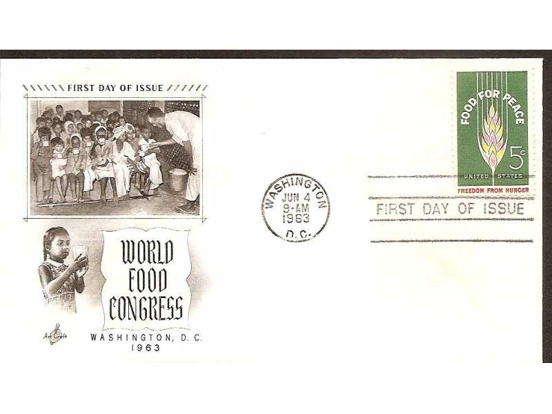 USA, 1963, Svetski kongres gladnih, FDC