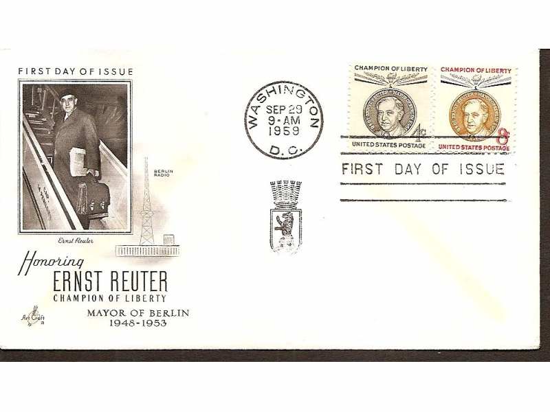 USA, 1959, Ernst Reuter, FDC