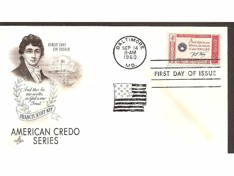 USA, 1960, Francis Scott Key, FDC