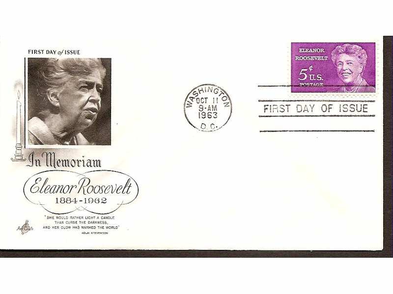 USA, 1963, Eleanor Roosevelt, FDC