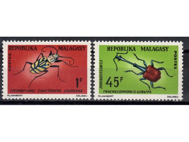 Madagaskar,Insekti 1966.,čisto