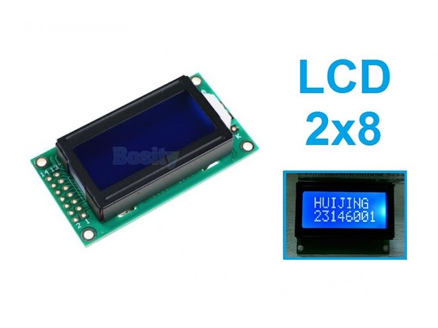 LCD display 8x2 karaktera