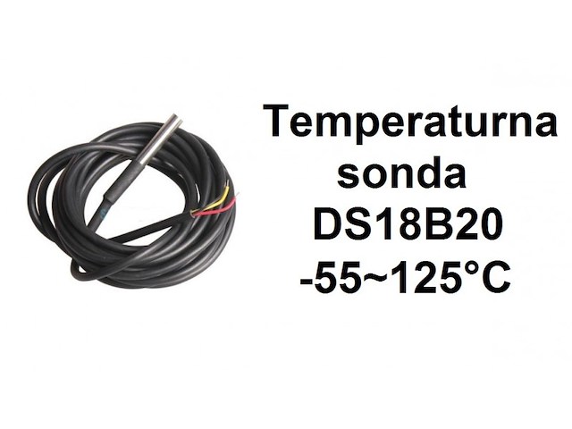 Temperaturna sonda sa senzorom DS18B20 - vodootporna 3m
