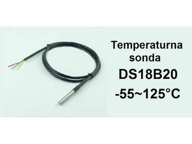 Temperaturna sonda sa senzorom DS18B20 - vodootporna 1m