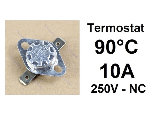Termostat - 90°C - 10A - 250V - NC
