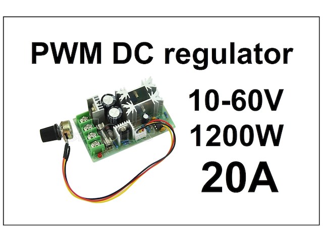 Regulator DC motora - PWM - 20A - HHO