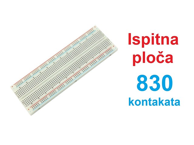 Ispitna ploca - protoboard - 830 kontakata