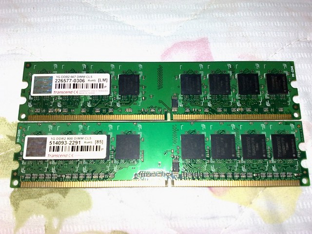 Ram memorija Ddr2 2 x 1 Gb Transcend