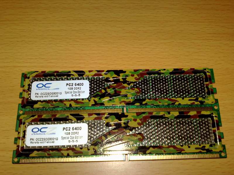 Ram Ddr2 OCZ 2x1Gb@800 Mhz Special Ops Edition!