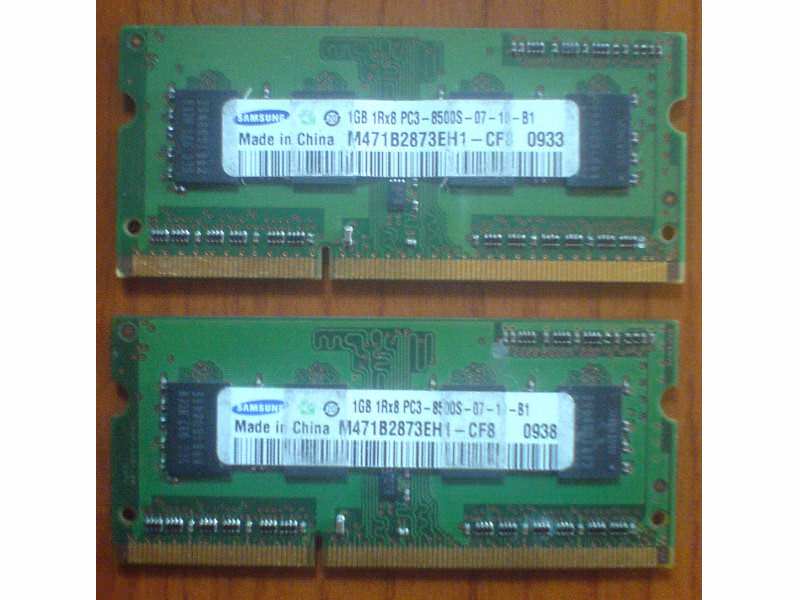 Samsung DDR3 2x1GB kit SODIMM memorije + GARANCIJA!