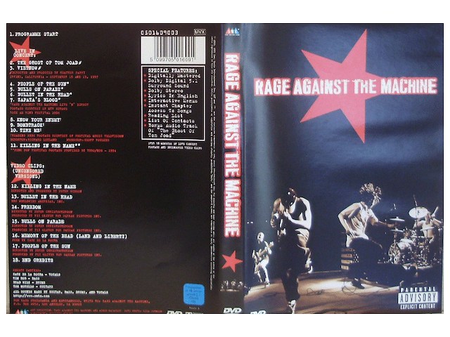 RAGE AGAINST THE MACHINE - LIVE IN CONCERT