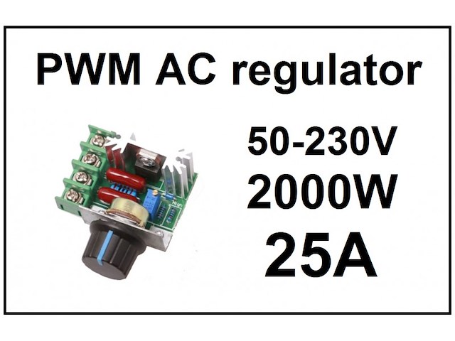 Regulator AC motora - PWM - 25A - 2000W