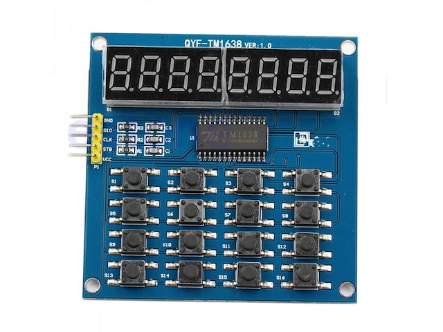 ♦Arduino modul - 8 LED displeja i 16 tastera sa TM1638♦