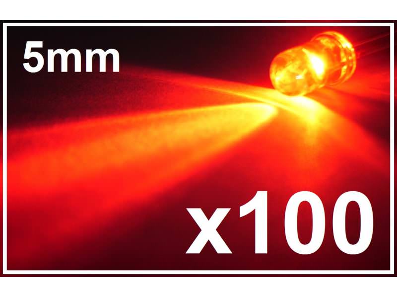 LED dioda - Crvena - 5mm - 100 komada