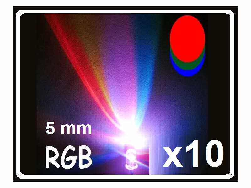 LED RGB dioda - spora - 5mm - 10 komada