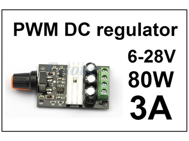 Regulator DC motora - PWM - 3A