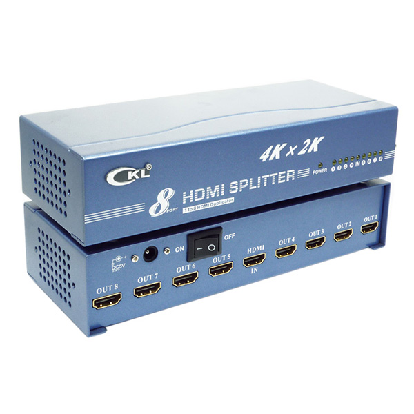 HDMI spliter CKL HD-9842 1-IN/8-OUT, 4K resolution, Fully HDMI 1.4 Compliant up to 1080p Full HDTV, support HDCP