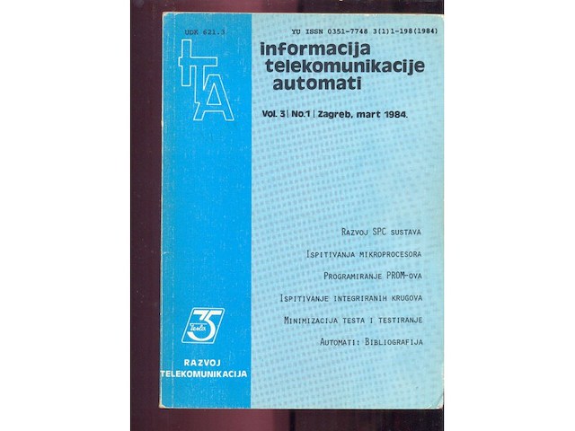 Informacija telekomunikacije automati (1984.) vol.3