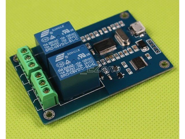 MICRO USB 5V  2-kanalni modul