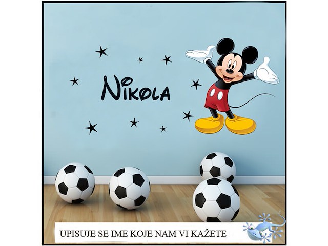 Geco-art nalepnica Mickey Mouse sa vašim imenom